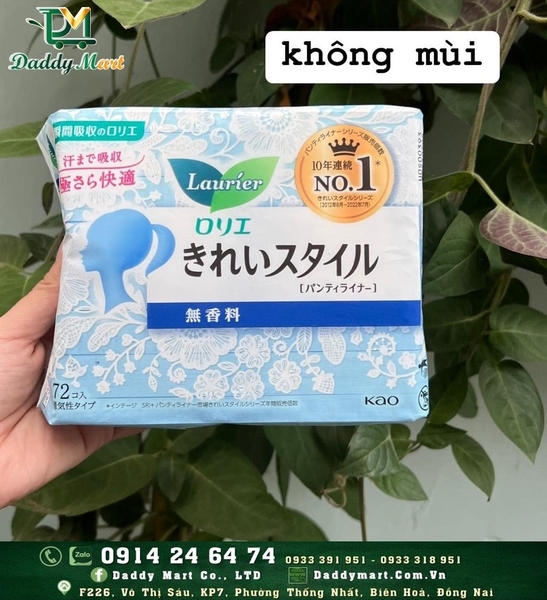 BVS LAURIER HÀNG NGÀY 1mm (72 Miếng) không mùi Daddy Mart