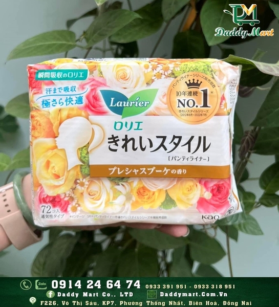 BVS LAURIER HÀNG NGÀY 1mm (72 Miếng) hoa cúc Daddy Mart