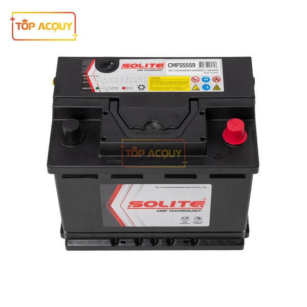 Bình Ắc Quy SOLITE 12V - 55Ah 55559 DIN55(L) | Nhập khẩu Hàn Quốc