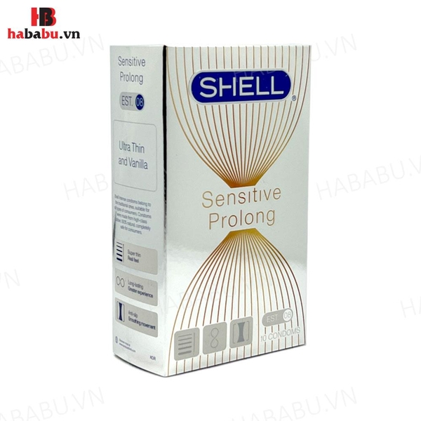 Bao cao su Shell Sensitive Prolong hộp 10 chiếc chính hãng