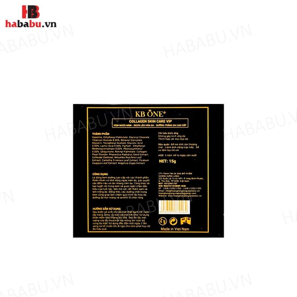 Kem dưỡng da KB One Collagen Skin Care Vip Đỏ 15gr chính hãng