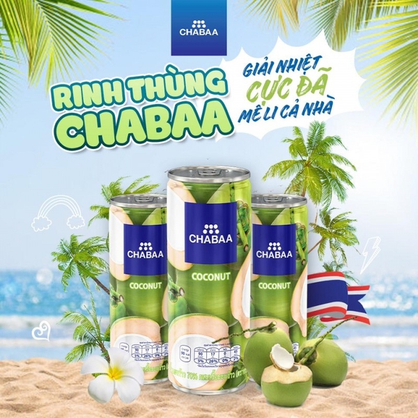 Nước Chabaa Vị Dừa Tươi