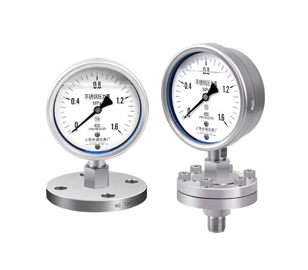 Đồng Hồ Áp Suất Màng YTP100ML-MF – Inox, Kiểu Mặt Bích