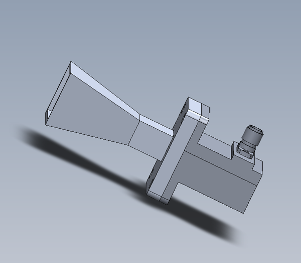 WR51 Standard Gain Waveguide Horn Antenna, 15 GHz to 22 GHz, 10dbi