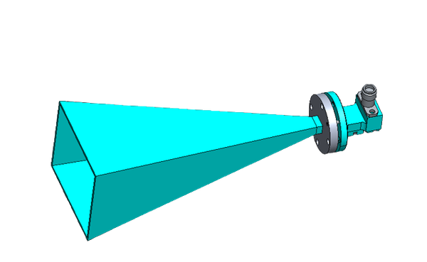 WR19 (40 to 60GHz), 25 dbi Standard Gain Waveguide Horn Antenna