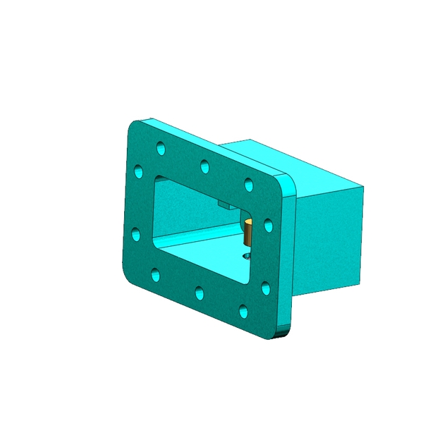 WR284 Waveguide Coaxial Adapter Flange: UDR, N-Female Connector