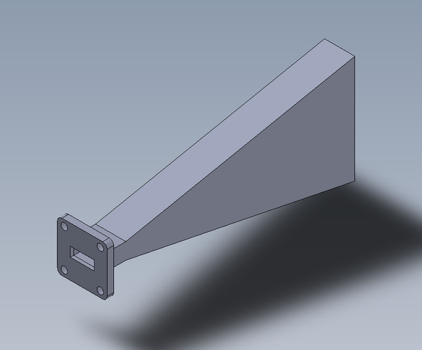 WR42 18 to 26.5GHz 15dBi E-plane Sectoral Horn Antenna Waveguide input