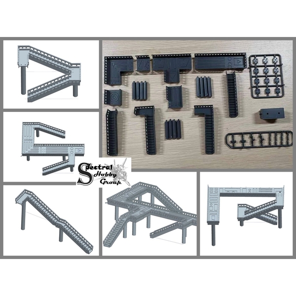 Mô hình sa bàn CG Domain Base gundam hangar set 3 bộ IJK