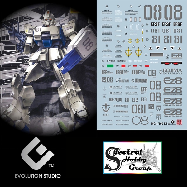 Decal nước dán mô hình MG HG EZ8 RX79 RGM79 08MS GM - Water sticker các ...