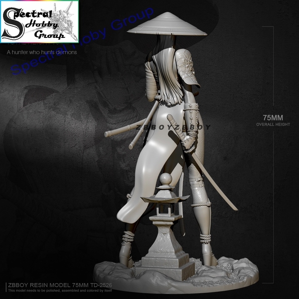Mô hình nhựa Resin 75mm Dongying Female Ronin Soldier TD2526