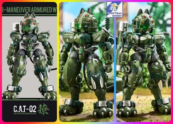 Mô hình lắp ráp Super Ninja mèo Ryo Jungle Camouflage Limited Maneuver Armored Walker CAT-02 Xiaot