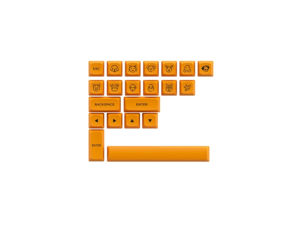 AKKO Keycap set – Carbon Retro (PBT Double-Shot/ASA Low profile/155 nút)