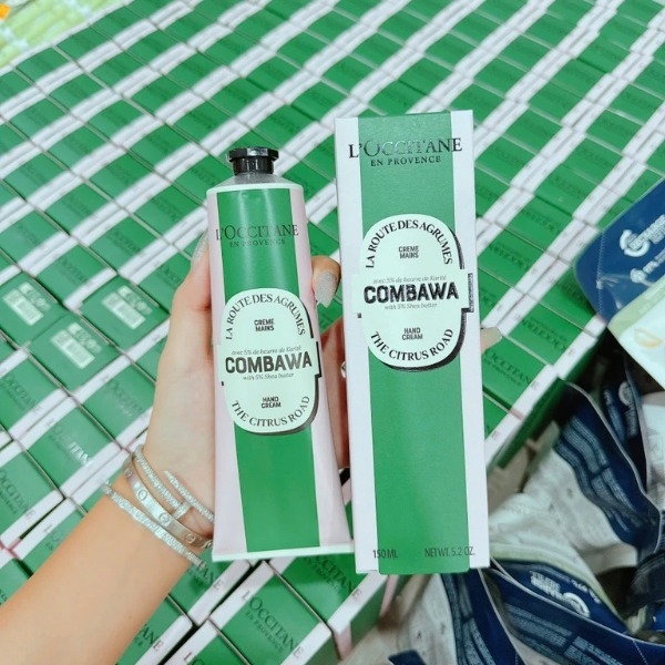 Kem Tay Loccitane Combawa 5% Shea Butter Hand Cream 150ml ( Xanh Lá ...