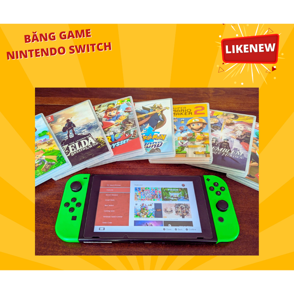 Băng Game Nintendo Switch Like New, Game Nintendo Switch 2ND đầy đủ box
