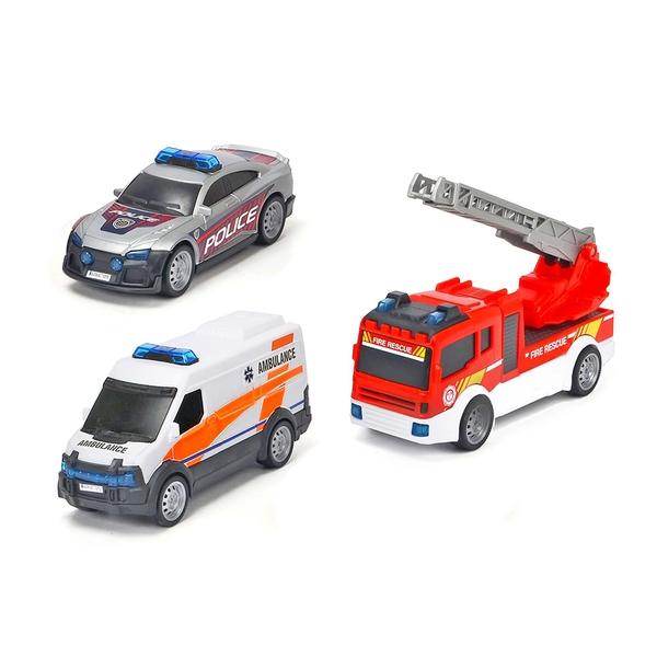 Bộ 3 Đồ Chơi Xe Cứu Hộ Dickie Toys Sos Team Set 203712015038