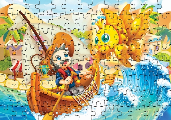 Đồ Chơi Xếp Hình Puzzle Ông Lão Đánh Cá Và Con Cá Vàng WD3587