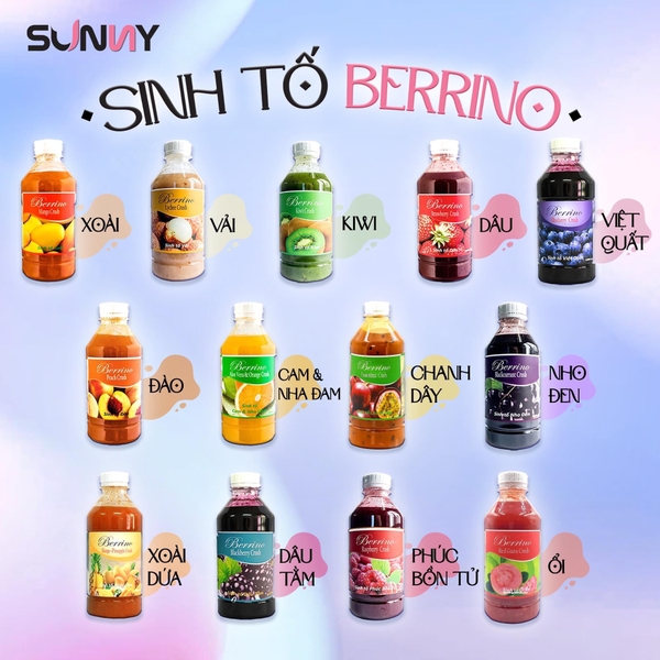 SINH TỐ BERRINO - VIỆT QUẤT Nguyên Liệu Pha Chế & Làm Bánh Sunny