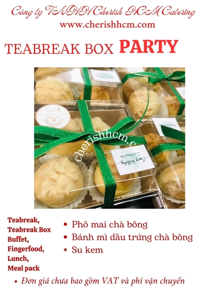 Teabreak Box Party 2 bánh mặn 1 bánh ngọt