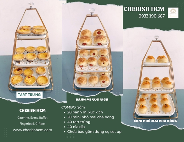 Combo bánh teabreak- Menu 80 bánh phù hợp từ 20 khách