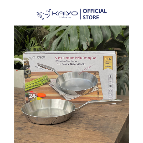 Chảo inox 316 liền khối 5-ply Premium Kaiyo 24cm | CÔNG TY TNHH THƯƠNG ...