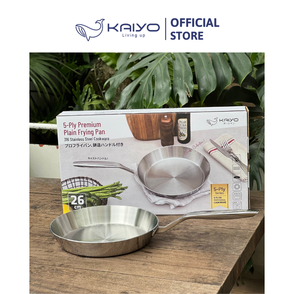 Chảo inox 316 liền khối 5-ply Premium Kaiyo 26cm | CÔNG TY TNHH THƯƠNG ...