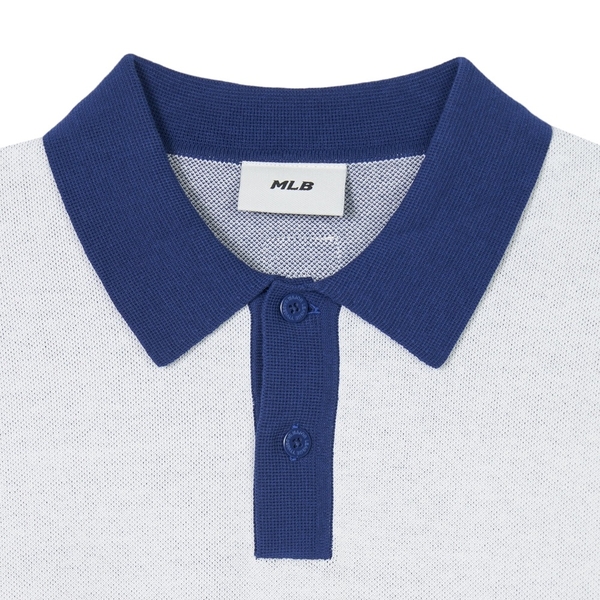 Áo Croptop MLB Knit Collar Tie NY Ivory 3AKPV0543-50IVS | MLB Việt Nam