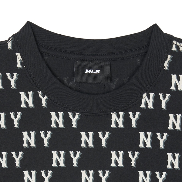 Áo Thun MLB Mono Front Pattern NY Black 3ATSM0843-50BKS