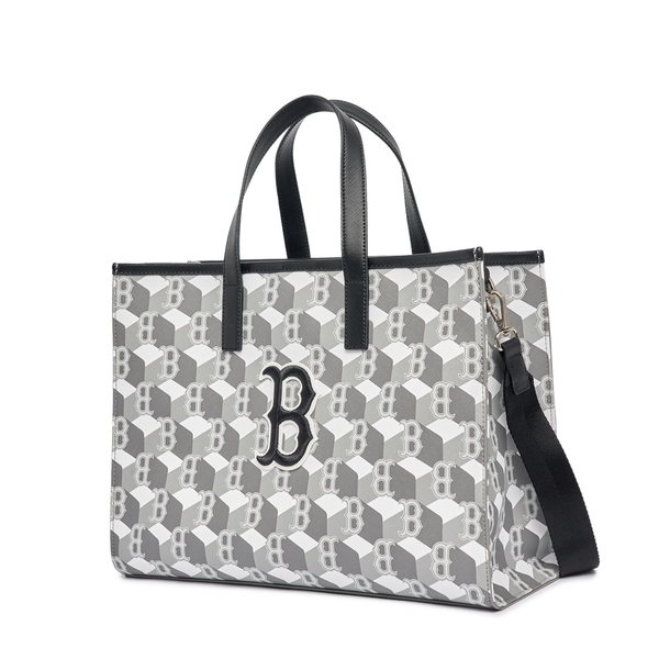 MLB Việt Nam | Túi MLB Cube Monogram Tote Bag B Grey 3AORM042N-43GRS