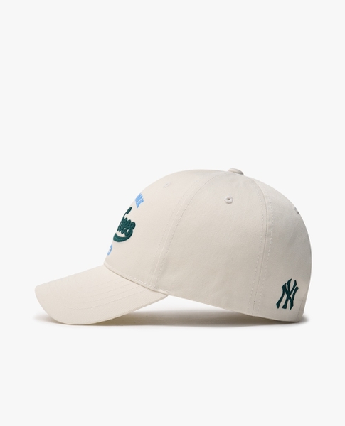 Mũ Lưỡi Trai MLB Cursive Logo NY Cream 3ACPVL24N 50CRM | MLB Việt Nam
