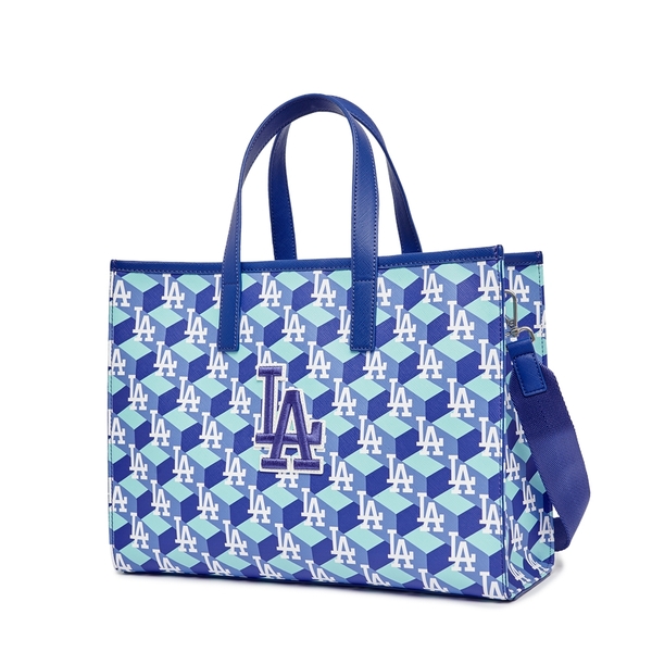 MLB Việt Nam | Túi MLB Cube Monogram Tote Bag LA Blue 3AORM042N-07BLS