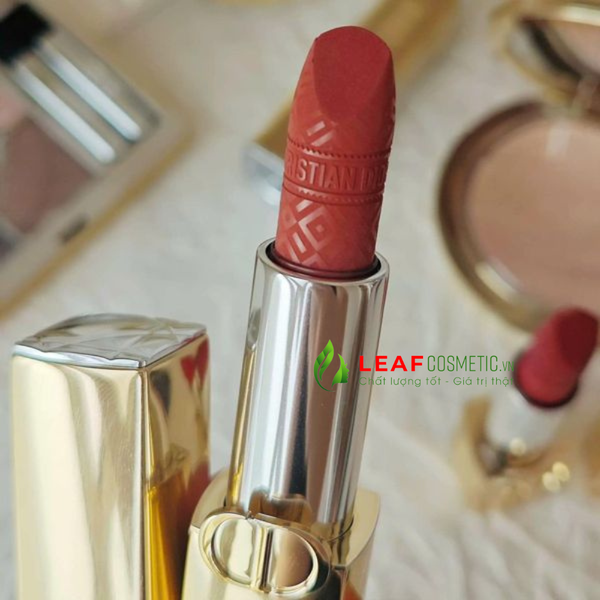 Son Thỏi Dior Rouge Dior 188 Velvet - Cam Đất | Limited Edition Golden Case