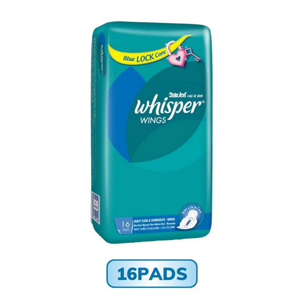 Whisper Heavy Flow & Overnights Wings 28cm - 8PADS/ 16PADS/ 32PADS ...