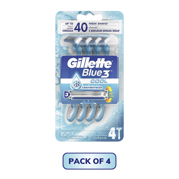 Gillette Blue 3 Cool Razor Pack of 2/ Pack of 4 | BLUETHUNDER JOINT ...