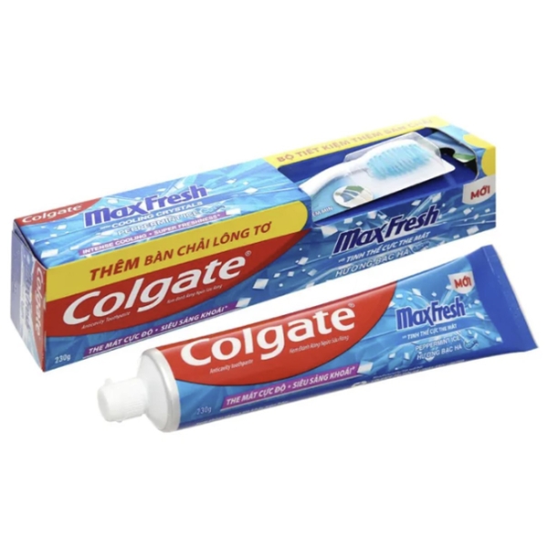 Colgate Toothpaste Max Fresh Peppermint 225g + Toothbrush | BLUETHUNDER ...