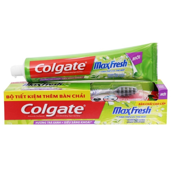 Colgate Toothpaste Max Fresh Green Tea 225g + Toothbrush | BLUETHUNDER ...