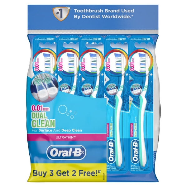 OralB Toothbrush Ultrathin Dual Clean Pack 5 | BLUETHUNDER JOINT STOCK ...