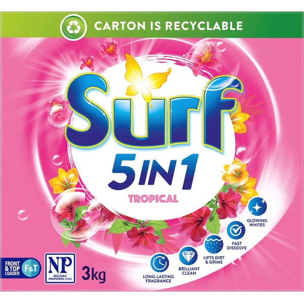 Surf Detergent Powder Tropical 3Kg | BLUETHUNDER JOINT STOCK COMPANY