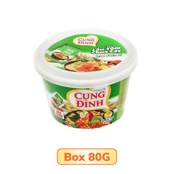Cung Dinh Instant Noodles Spicy Sour Shrimp Cup 68G/ 80G | BLUETHUNDER ...
