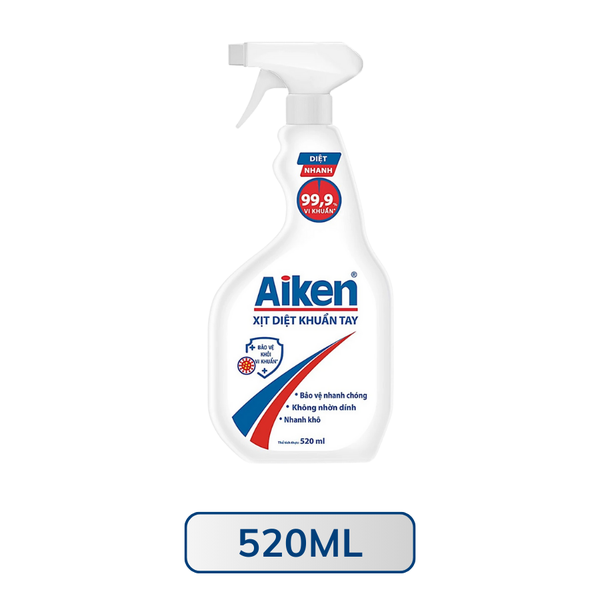 Aiken Antibacterial Hand Spray 60ML/ 520ML/ CAN 3.8L | BLUETHUNDER ...