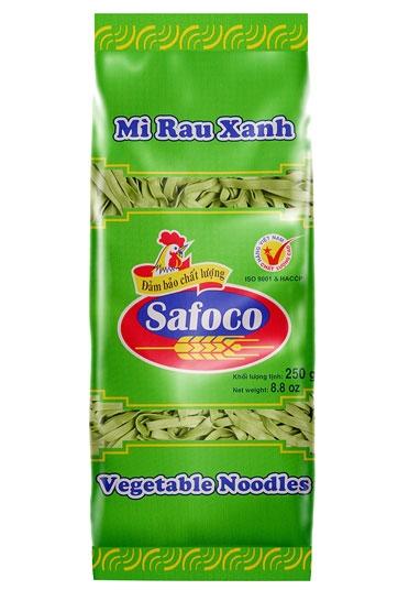 Safoco Vegetable Noodles (Spinach) 250g | BLUETHUNDER JOINT STOCK COMPANY
