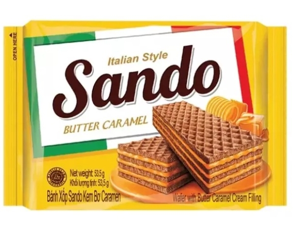 Sando Buuter Caramel Wafers 48g | BLUETHUNDER JOINT STOCK COMPANY