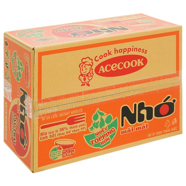Acecook - Nhớ Instant Noodles Thai Hotpot Flavour Box 84gr ...