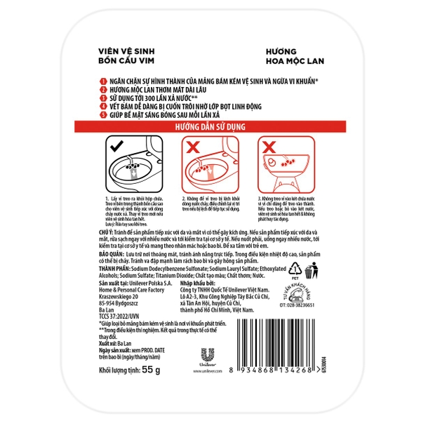 Vim Power 5 Floral Scent Toilet Bowl Cleaner Tablet 55g | BLUETHUNDER ...