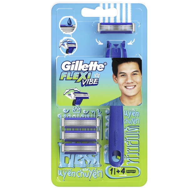 Gillette Flexi Vibe Razor 4UP | BLUETHUNDER JOINT STOCK COMPANY