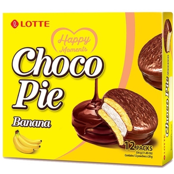 Lotte Choco Pie Banana Flavor 336g | BLUETHUNDER JOINT STOCK COMPANY