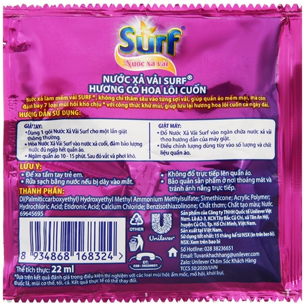 Surf Enchanted Meadow Fabric Softener 10 Packs/220ml | BLUETHUNDER ...