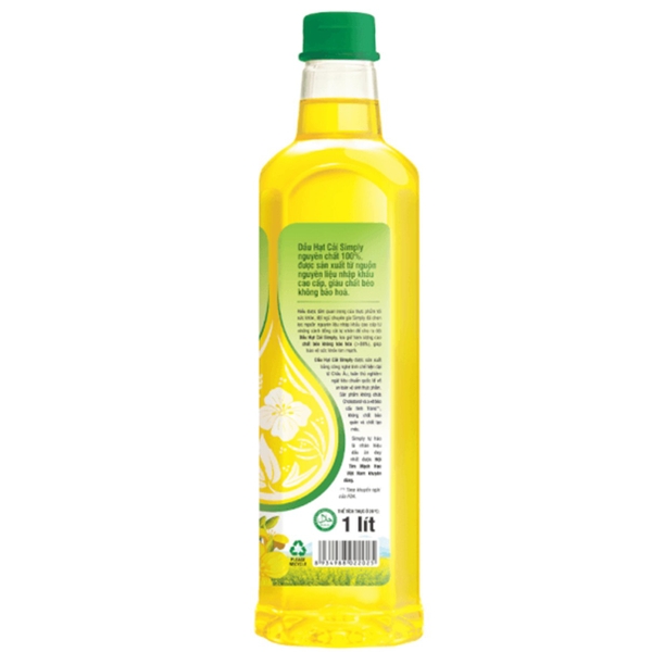 Simply Pure Canola Oil Chai 1L | BLUETHUNDER JOINT STOCK COMPANY