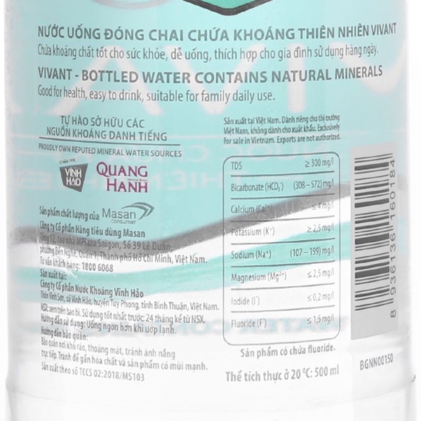 Vivant Mineral Water 500ml | BLUETHUNDER JOINT STOCK COMPANY