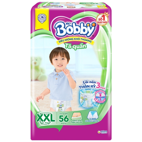 Bobby Super Thin Dry And Breathable Diaper Pants XXL56 (15-25Kg ...