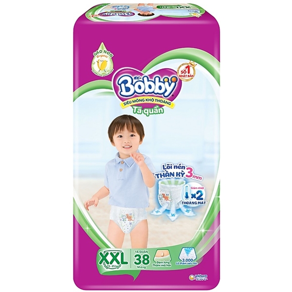 Bobby Super Thin Dry And Breathable Diaper Pants XXL38 (15-25Kg ...